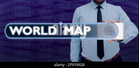 Handwriting text World Map. Word Written on a diagrammatic ...