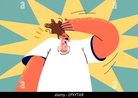 Frustrated man make face palm gesture remembering something. Confused ...