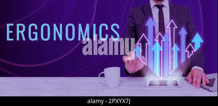 Inspiration showing sign Ergonomics, Concept meaning fitting or ...