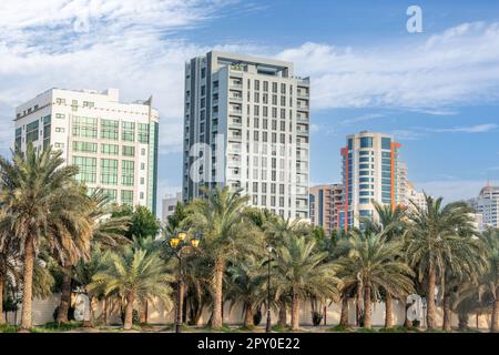 Modern buildings in Juffair district, Manama, Bahrain Stock Photo - Alamy
