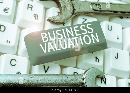 Writing displaying text Business Valuation. Word for determining the ...