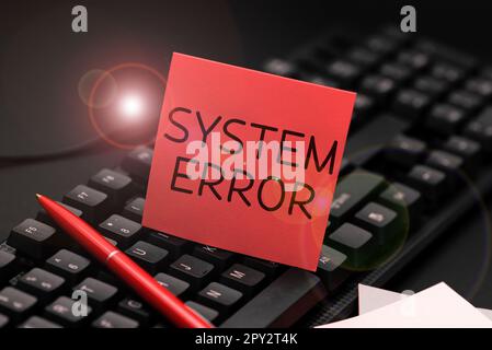 Conceptual caption System Error. Concept meaning Technological failure ...