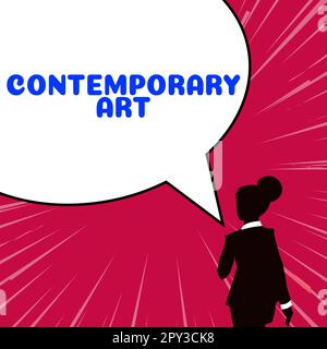 Writing displaying text Contemporary Art. Business concept made today ...