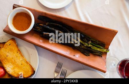 Popular dish of Catalan cuisine called Calso Stock Photo - Alamy