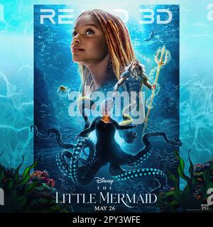 THE LITTLE MERMAID, from left: Halle Bailey as Ariel, Javier Bardem, 2023. © Walt Disney Studios ...