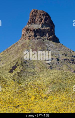 Thimble Mountain, Route 66 Historic Back Country Byway, Arizona Stock ...