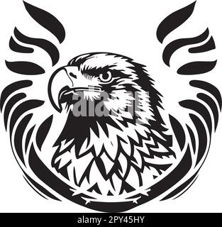 Pretty and powerful hawk emblem art vector Stock Vector Image & Art - Alamy
