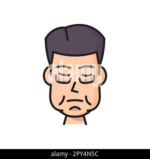 fat human with edema problem line icon vector illustration Stock Vector ...