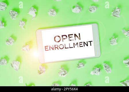 Conceptual caption Open Enrollment, Business overview The yearly period ...