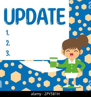 Writing displaying text Update. Conceptual photo Up to date Make ...