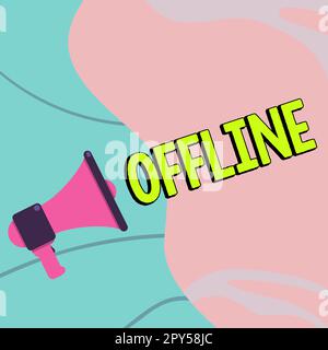 Conceptual display Offline. Internet Concept Not having directly ...