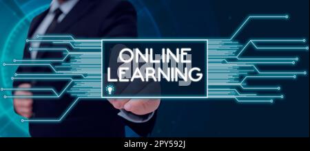 Text sign showing Learning Computer. Business photo showcasing learn ...