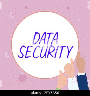 Text showing inspiration Data Security. Business showcase Confidentiality Disk Encryption ...