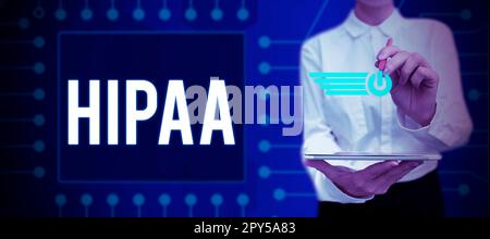 Conceptual display Hipaa, Word Written on Acronym stands for Health ...