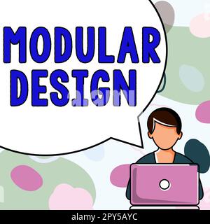 Conceptual caption Modular Design. Business approach product designing ...
