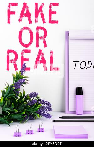 Writing displaying text Fake Media, Word Written on An formation held ...