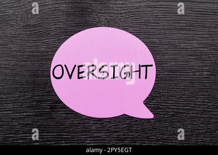 Conceptual display Oversight. Concept meaning Watch Organize job to ...