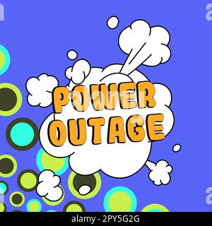 Text showing inspiration Power Outage. Internet Concept The ability to ...