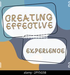 Text caption presenting Creating Effective Content. Business overview ...