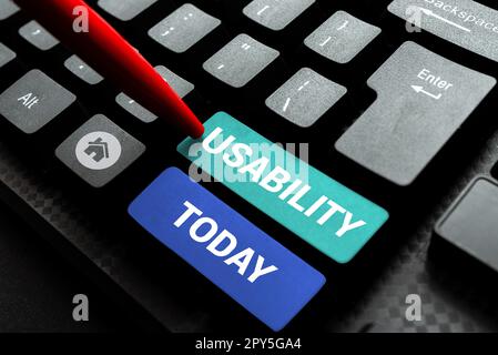Text sign showing Usability. Word Written on A word assosiated with how ...