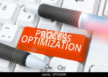 Sign displaying Process Optimization. Concept meaning Improve ...