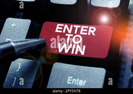 Writing displaying text Enter To Win. Business approach exchanging ...