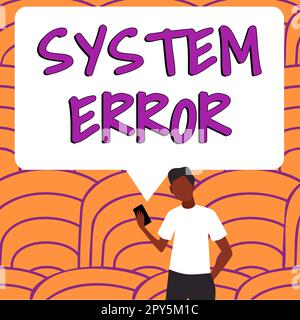 Conceptual display System Error, Business showcase Technological ...