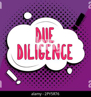 Handwriting text Due Diligence. Business concept avoid harming other ...