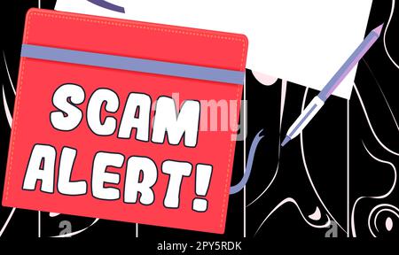 Inspiration showing sign Scam Alert. Concept meaning warning someone ...