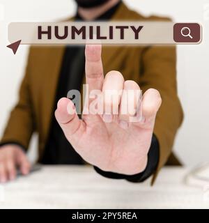 Handwriting text Humility. Concept meaning being Humble is a Virtue not ...