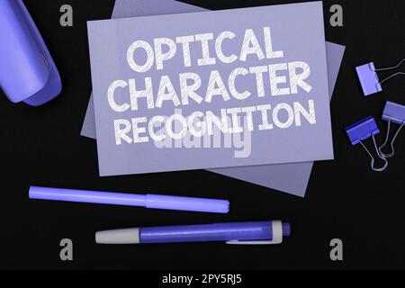 Conceptual display Optical Character Recognition. Internet Concept the ...