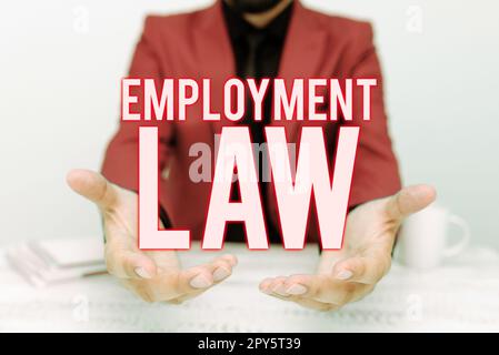 Sign displaying Employment Law. Business concept deals with legal ...
