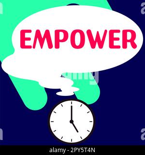 Inspiration showing sign Empower. Internet Concept to give power or ...