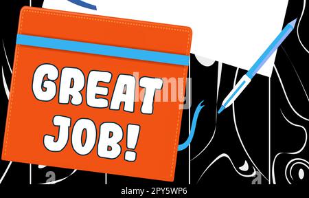 Handwriting text Great Job. Business concept used praising someone for ...