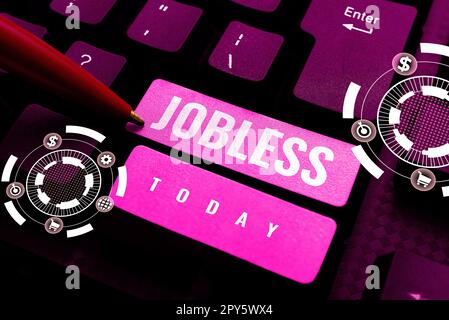 Writing displaying text Jobless, Word Written on unemployed person ...