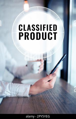 Conceptual caption Classified Product, Business concept Sensitive Data ...