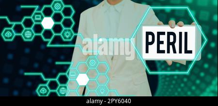 Inspiration showing sign Peril, Word Written on indicates something ...