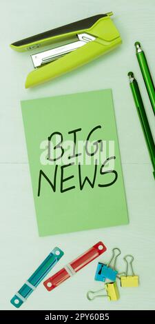 Inspiration showing sign Big News. Internet Concept knowing actions no ...