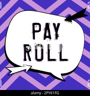 Text caption presenting Pay Roll. Business overview Amount of wages and ...