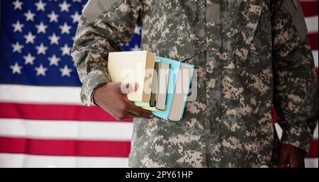 Young Student Soldier In Uniform Stock Photo - Alamy
