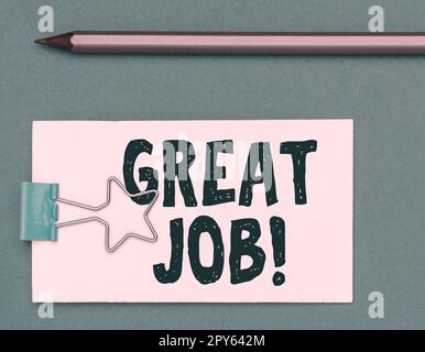 Happy to review a job well done Stock Photo - Alamy
