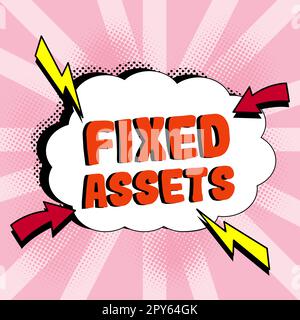 Inspiration showing sign Fixed Assets. Word for long-term tangible ...