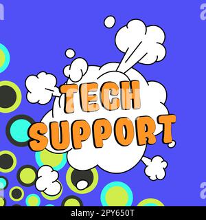 Writing displaying text Tech Support. Internet Concept Assisting ...