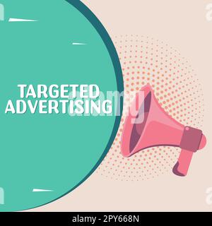 Text showing inspiration Targeted Advertising. Business showcase Online ...