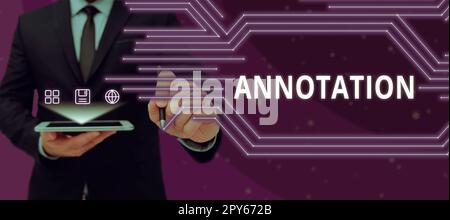 Conceptual display Annotation, Business showcase note added by way of ...