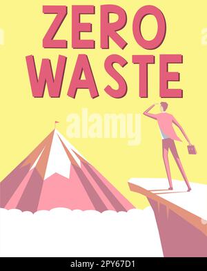 Text showing inspiration Zero Waste, Business approach industrial ...
