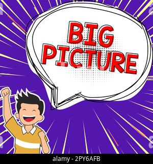 Conceptual caption Big Picture, Concept meaning most important facts ...