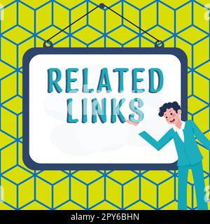 Inspiration showing sign Related Links. Conceptual photo Website inside ...