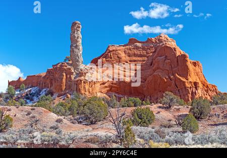 Limestone Pinnacle Protruding From a Sandstone Ridge in Kodachrome ...