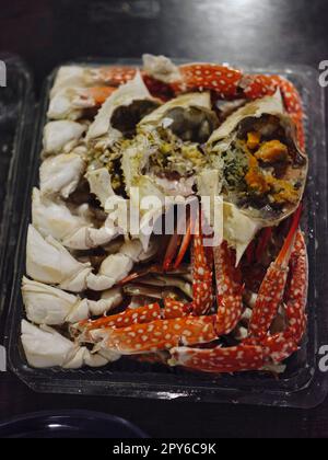 Steamed crab meat from blue crab in package Stock Photo - Alamy